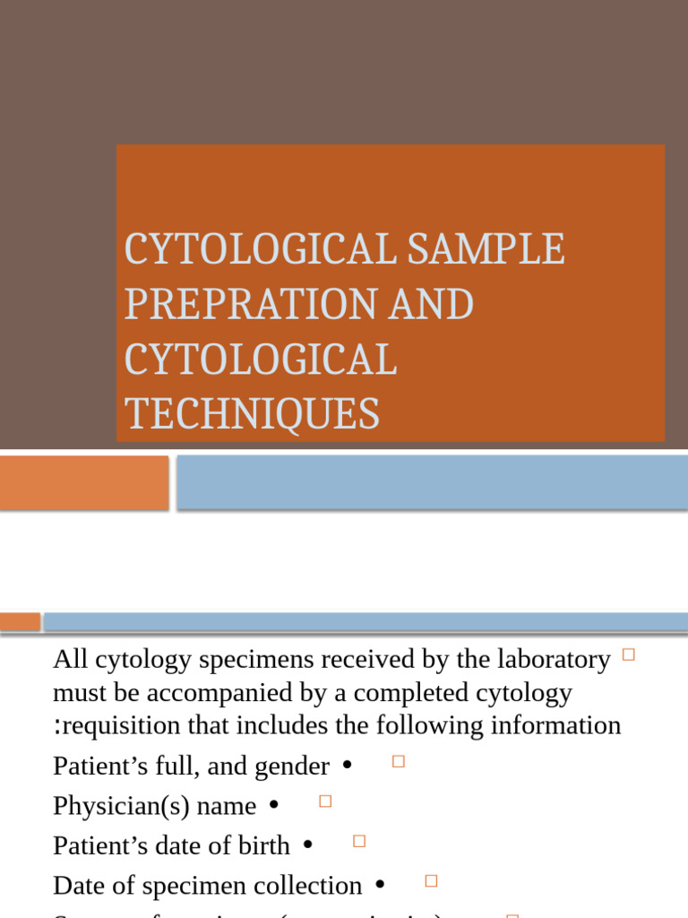 Cytology Testing Manual Pdf : Cytology Specimen Collection and handling ...