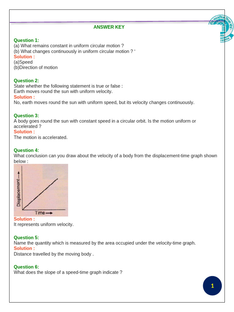 WS 03 - Ak - 9TH Cbse (Phy 8.3) | PDF | Acceleration | Velocity