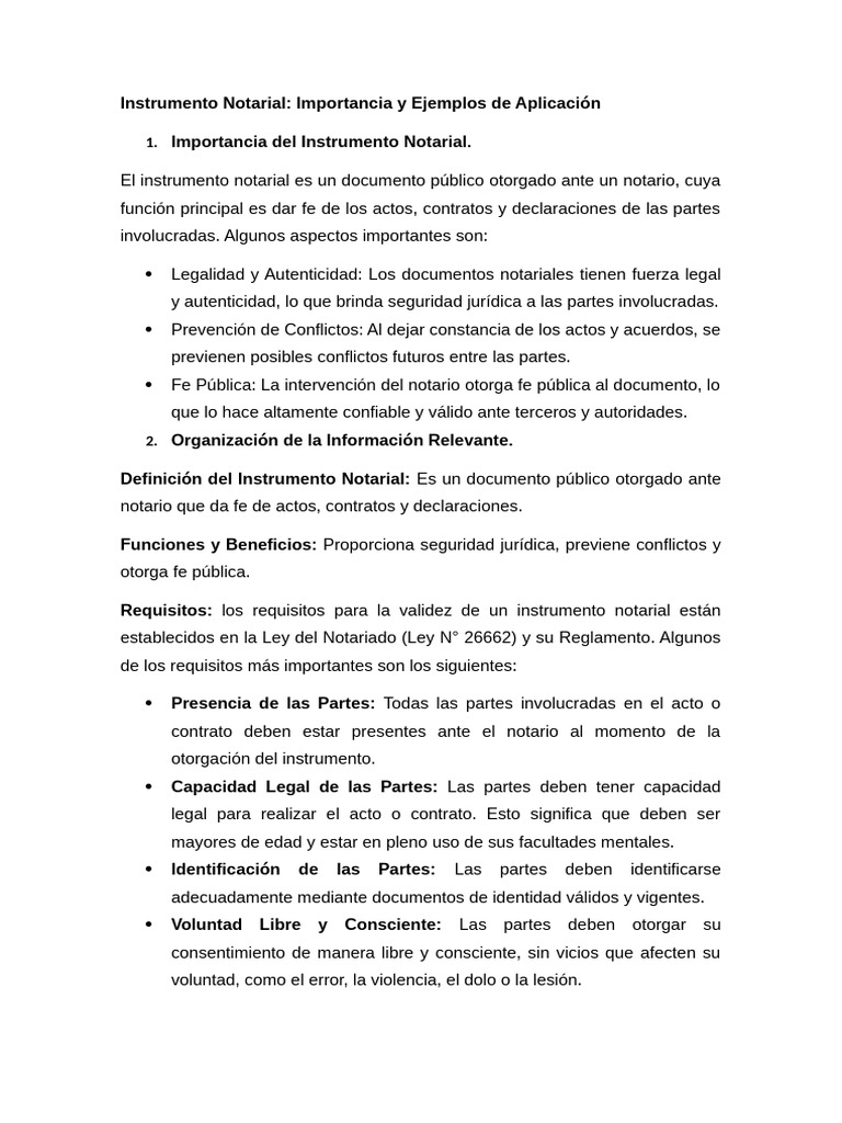 Instrumento Notarial | PDF