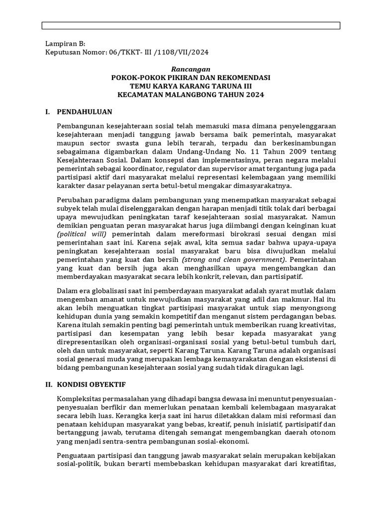 Pokirek TKKT III Malangbong | PDF