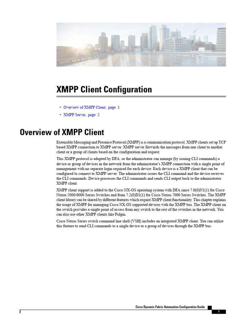 XMPP Client Configuration | PDF