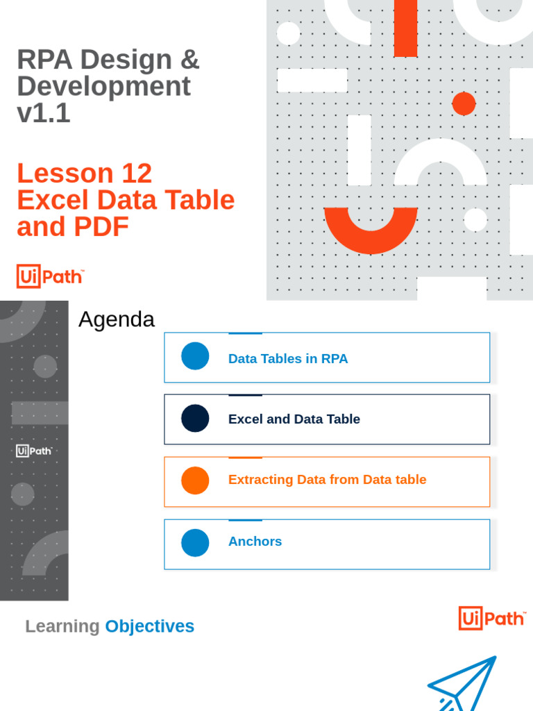 Lesson 12 Excel Data Tables and PDF | PDF