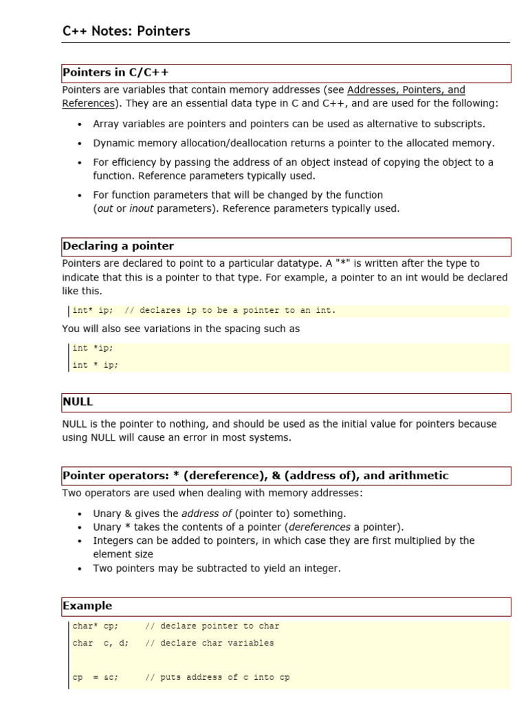 C++ Pointers | PDF
