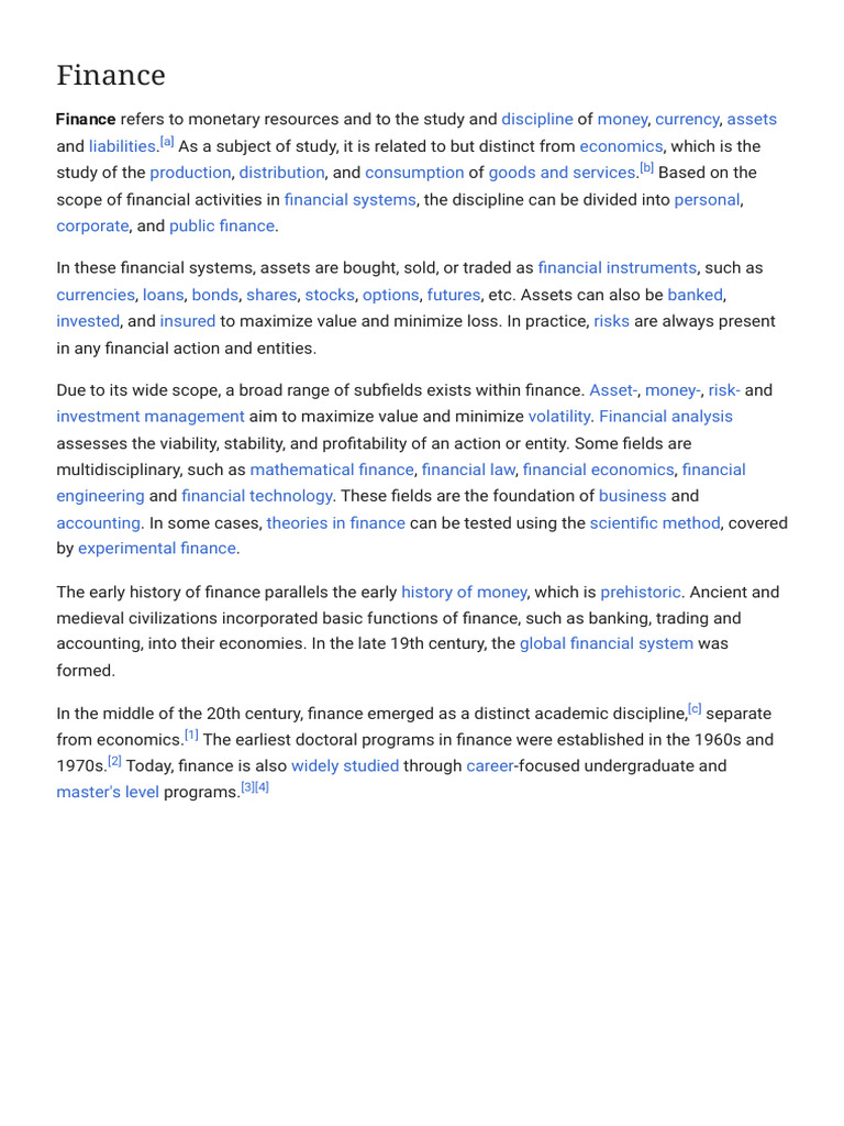 Finance | PDF