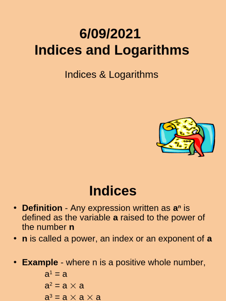 Indices and Logarithms | PDF