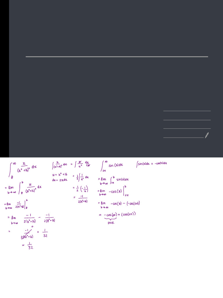 Improper Integrals Pdf