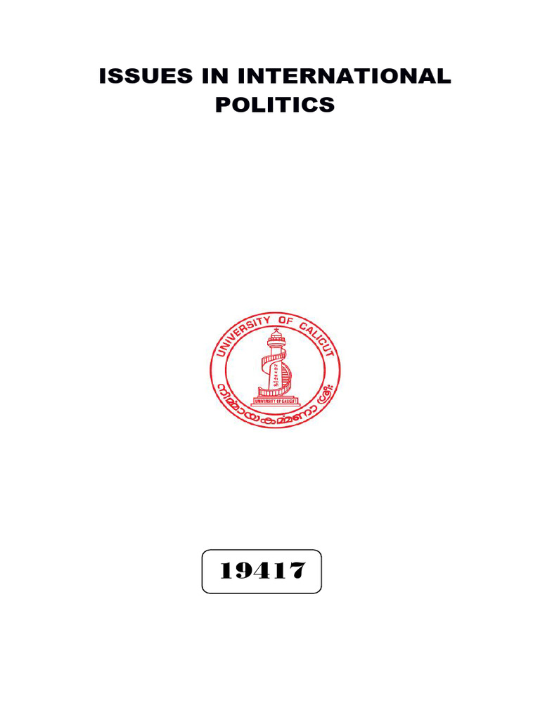 Issues in International Politics Overview | PDF | Polarity ...