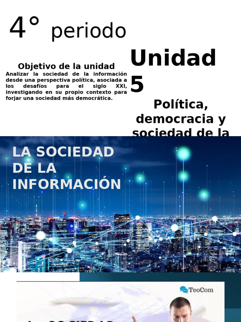 Est Soc Bach 4° Periodo Tema 1 La Sociedad de La Información | PDF