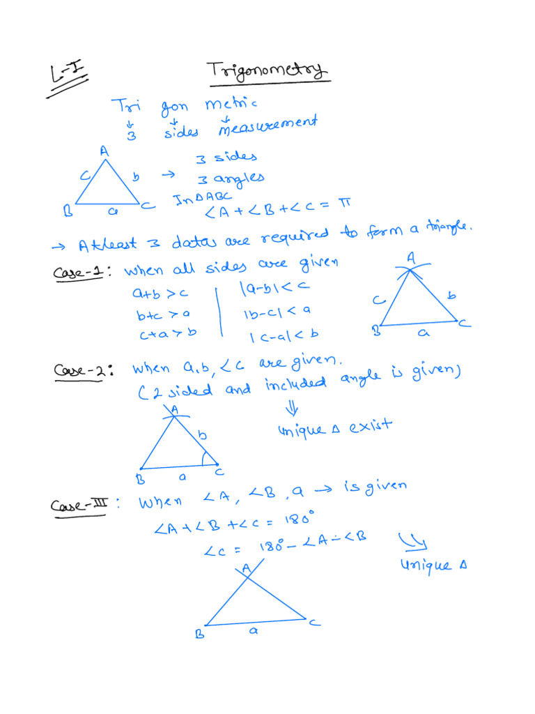 Trigonometry Phase 1 | PDF