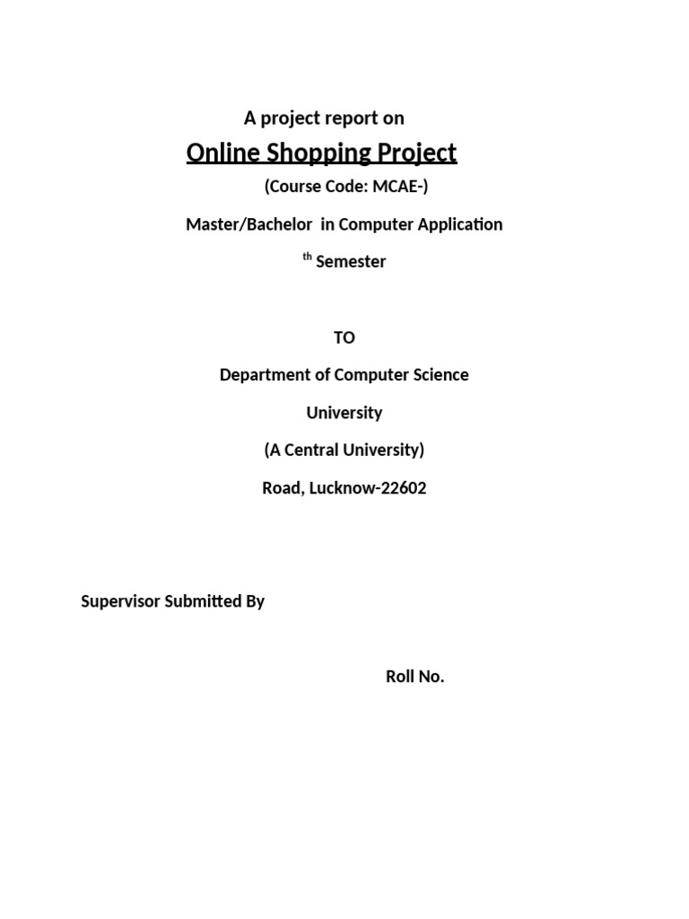 Online Shopping Report | PDF