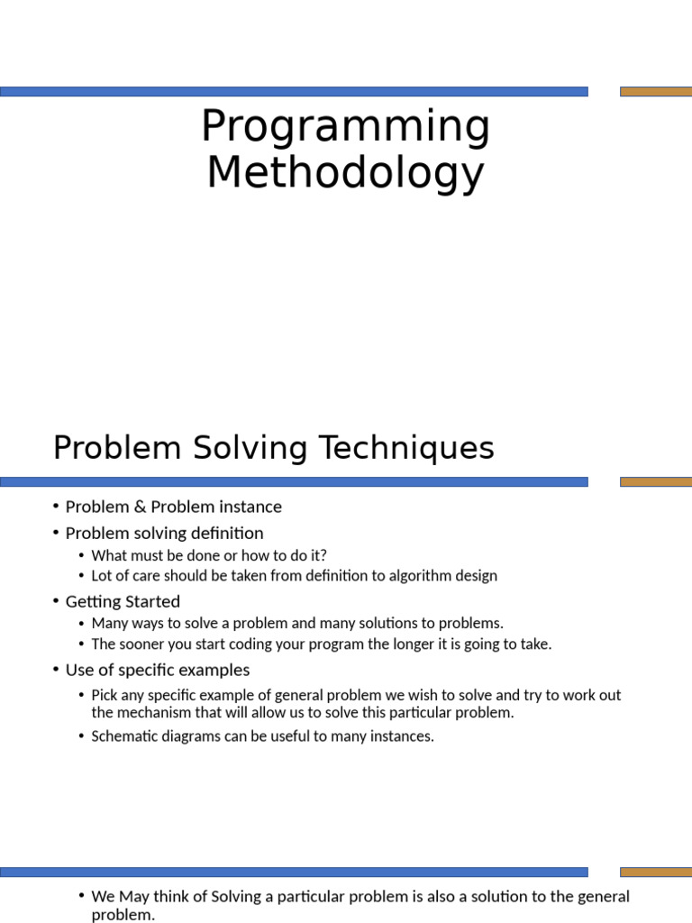 Programming Methodology 1 | PDF
