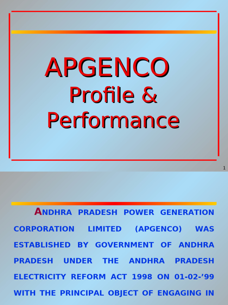 Apgenco 1 | PDF
