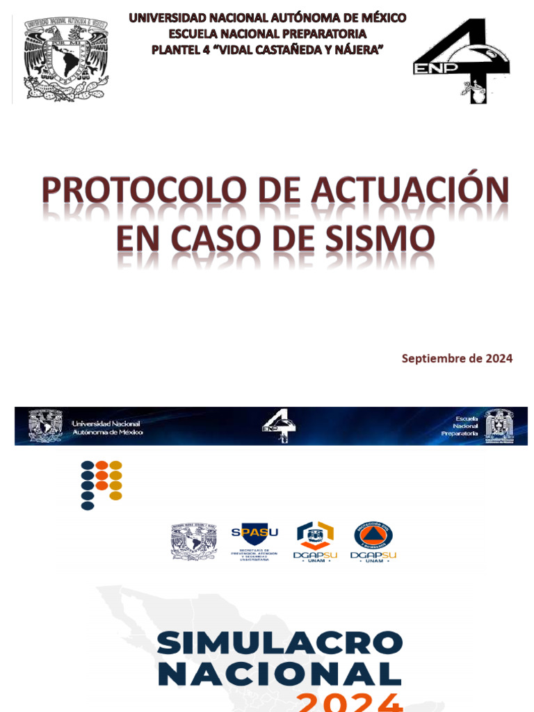 1 Protocolo de Actuacion en Caso de Sismo Con Propuestafinal2024 | PDF