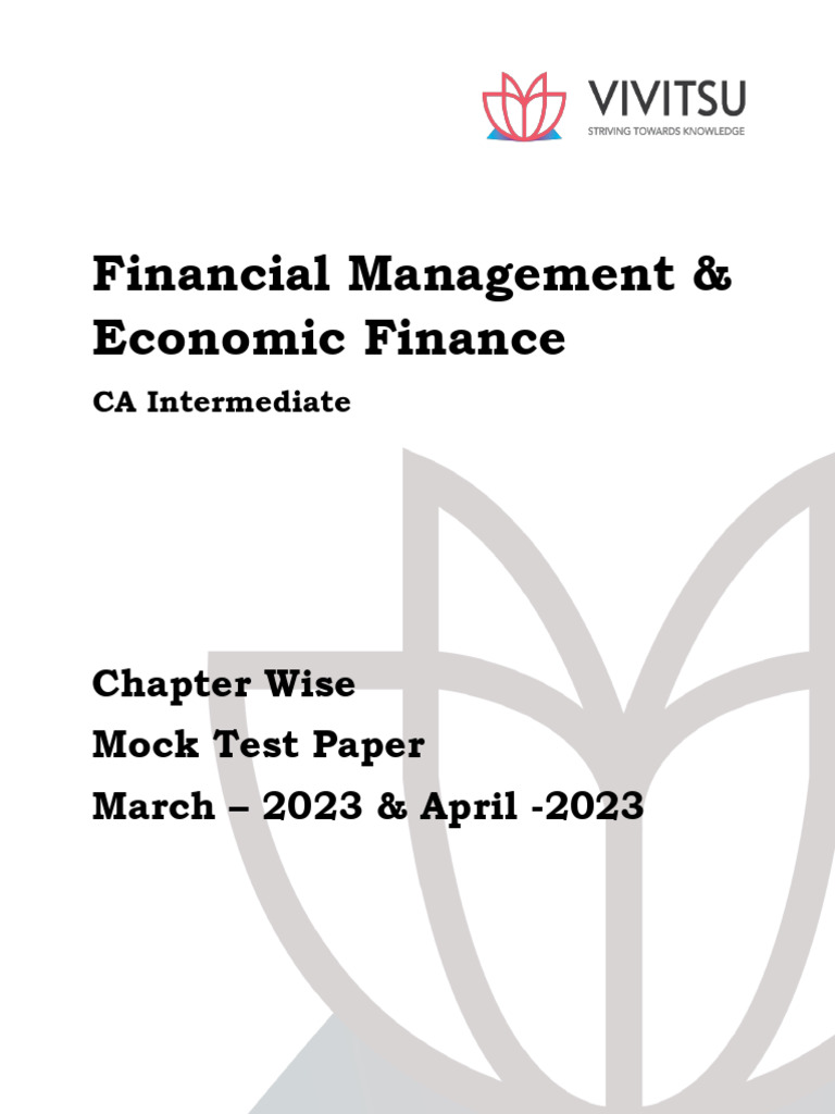 FM Eco Chapterwise Mar & Apr 23 MTP - FREE RESOURCE | PDF