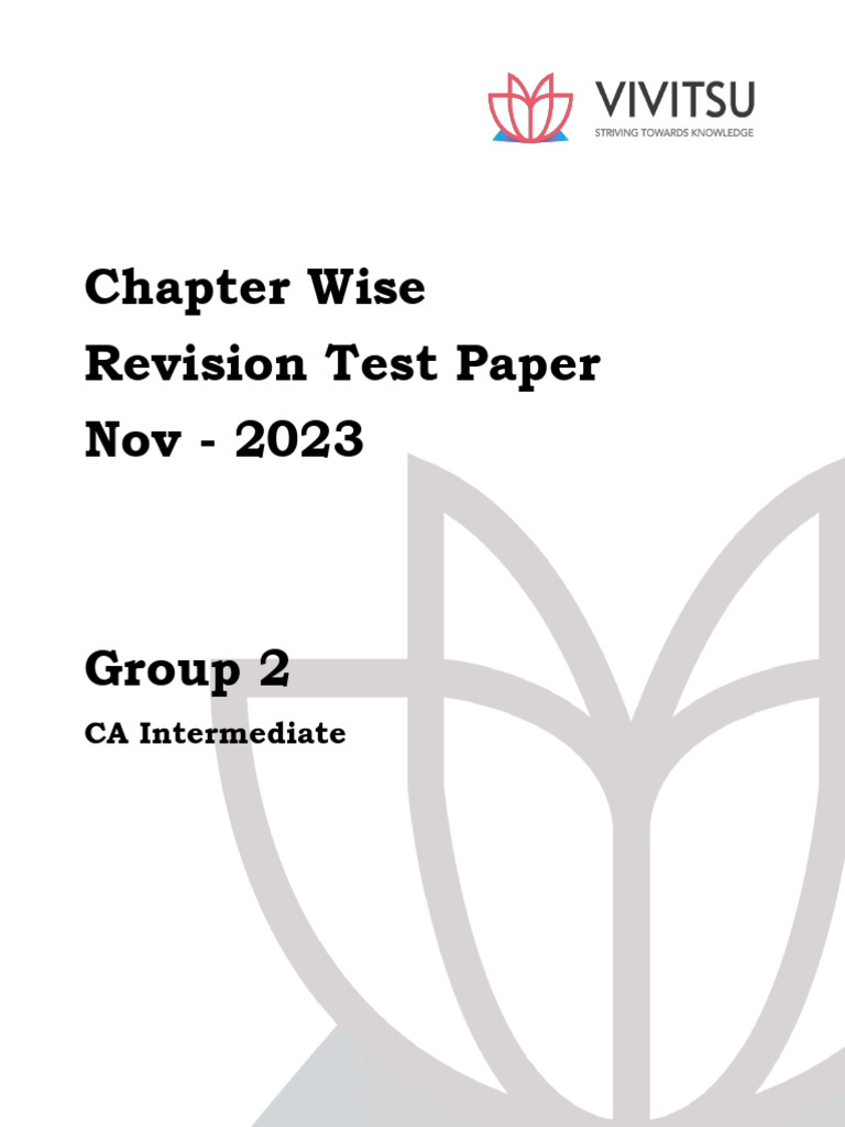 Inter Group 2 RTP Nov 23 Chapterwise | PDF