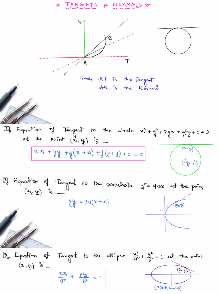 Classnote - 09 - Geometry - Tangents | PDF
