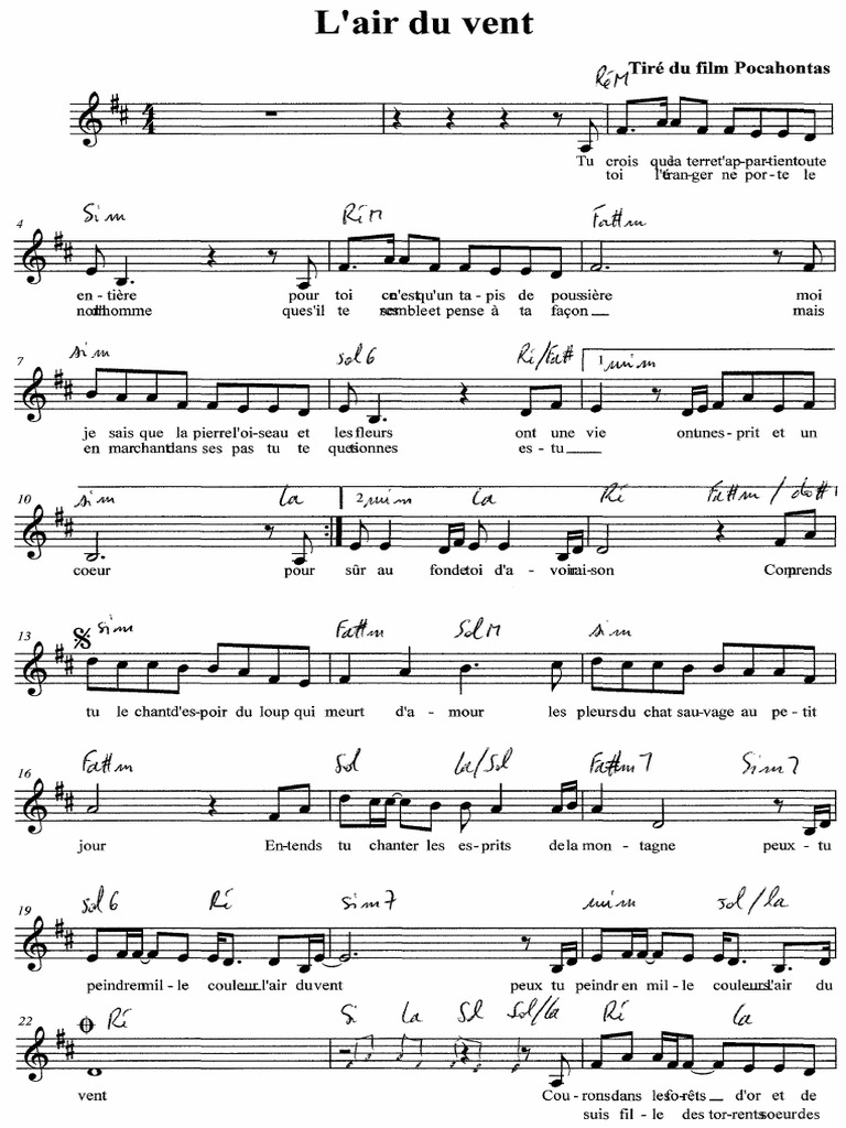 Air Du Vent Pages 1 Et 2 | PDF
