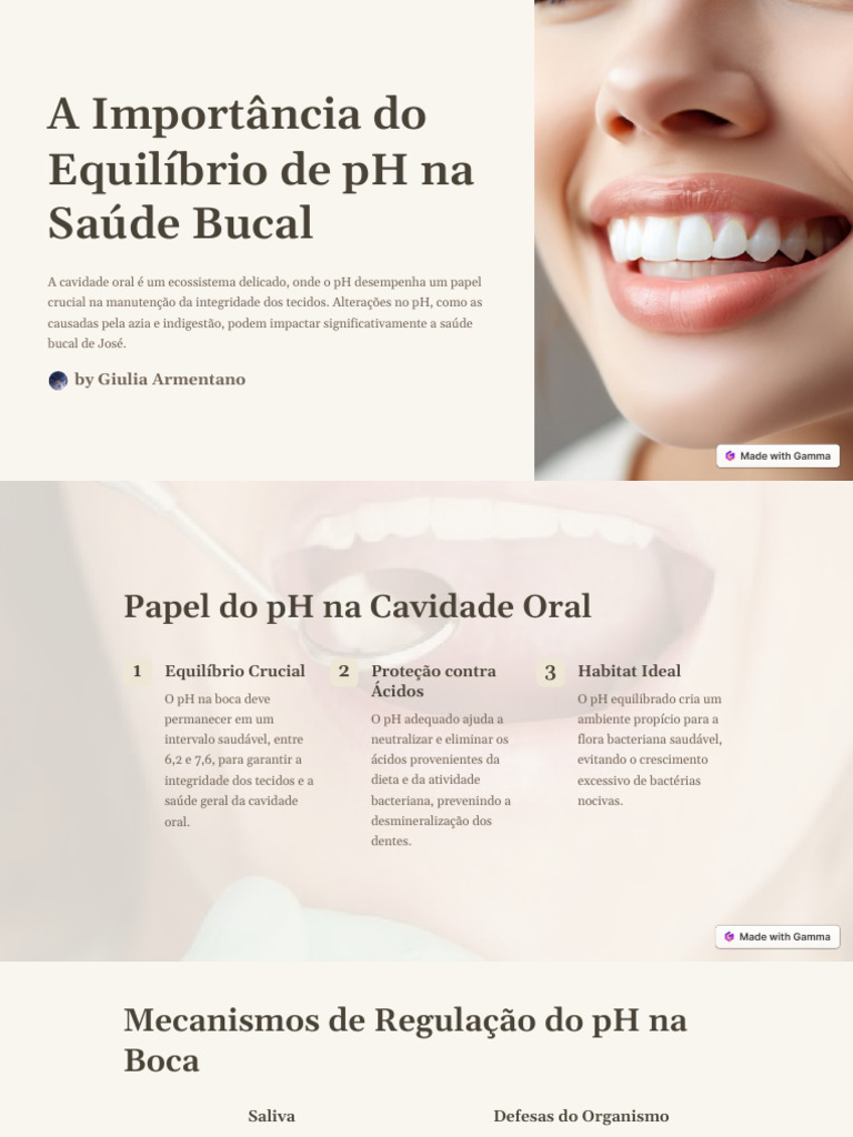 A Importancia Do Equilibrio de PH Na Saude Bucal 1 - 240506 - 120937 | PDF