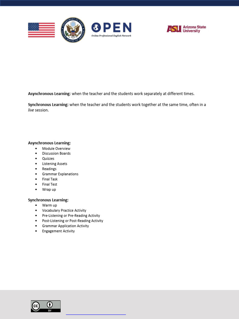 Module 4 Asynchronous and Synchronous Learning | PDF