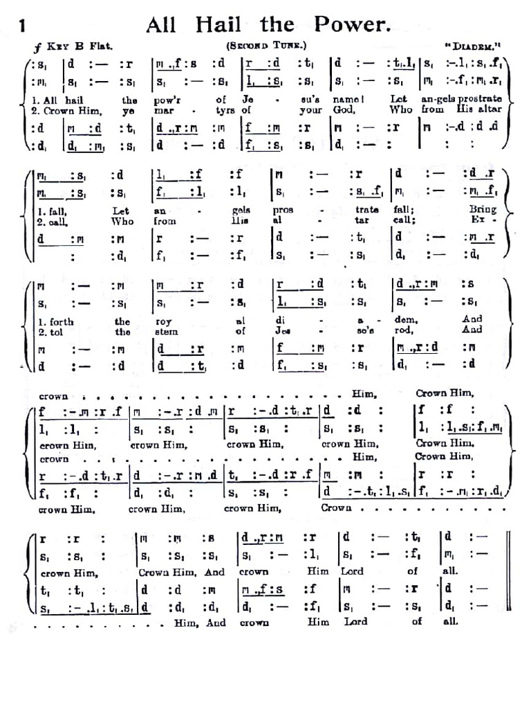 (Choirscript - Com) - All-Hail-The-Power-James-Ellor-A97d0 | PDF