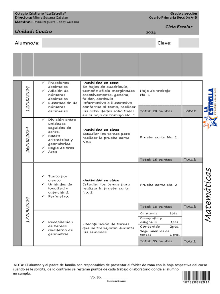Programaciones Unidad 4 | PDF