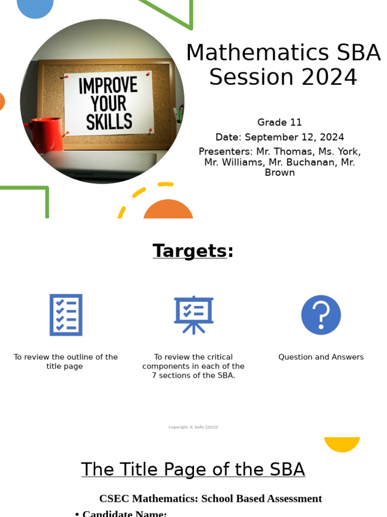 Sba Session Sept. 2024 | PDF