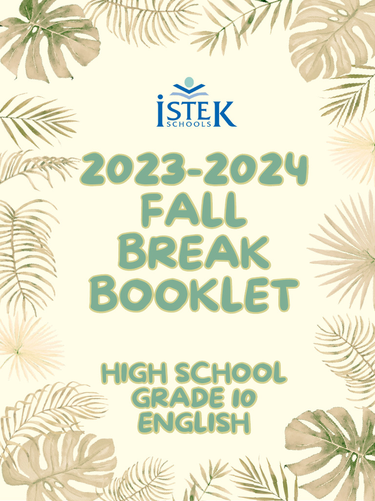 Grade 10 - Fall Break Booklet | PDF