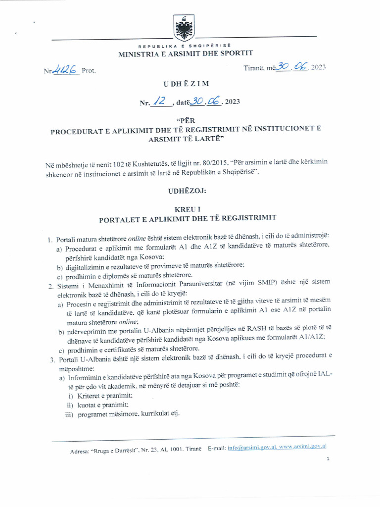 Udhezimi nr.12 2023 | PDF