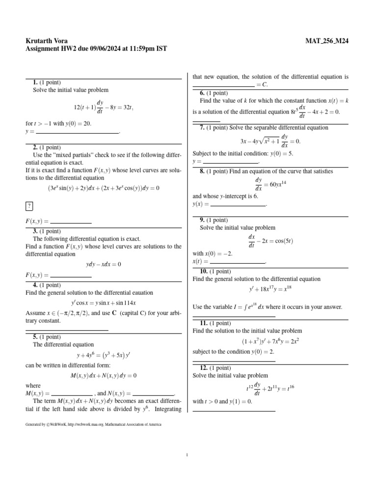 MAT 256 M24.krutarth.v.HW2 | PDF