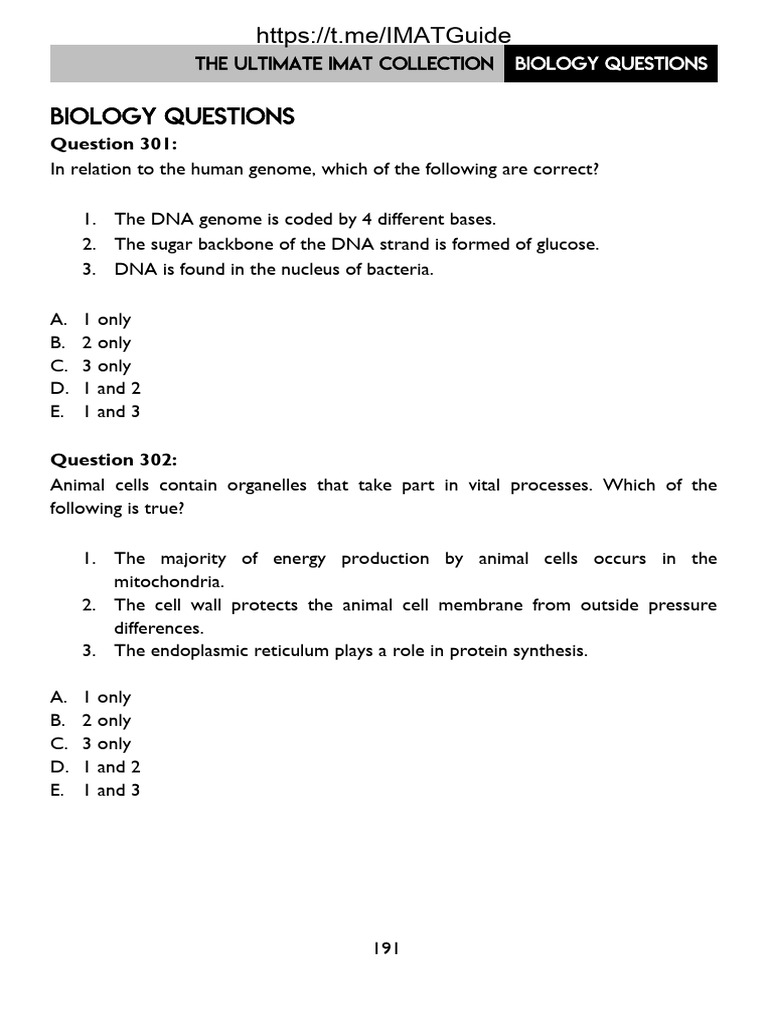 Imat Biology | PDF