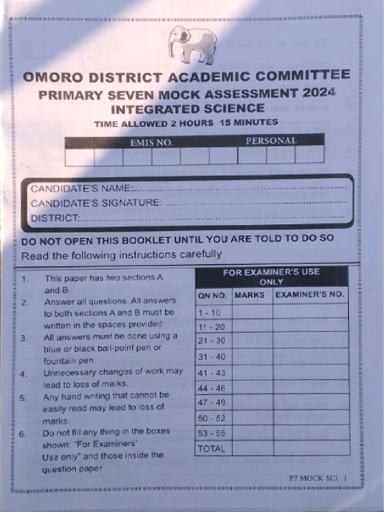 Omoro Mock Sci | PDF