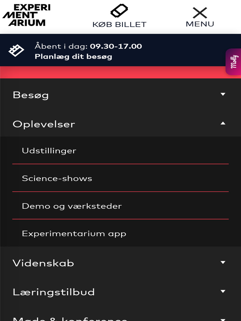 Experimentarium - Hele Danmarks Science Center - Forside | PDF