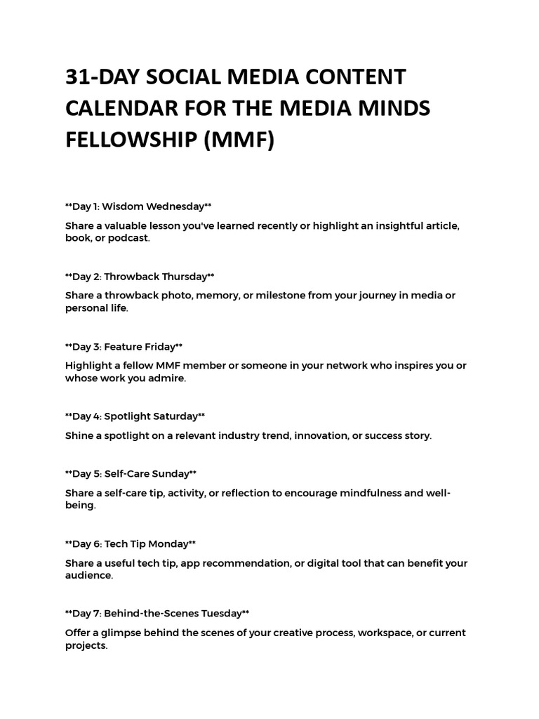 31 days challenge calender edited | PDF