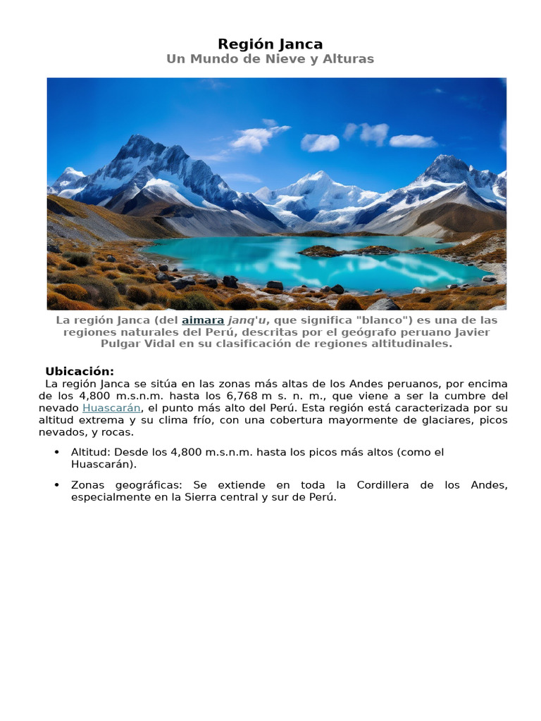 Región Janca | PDF