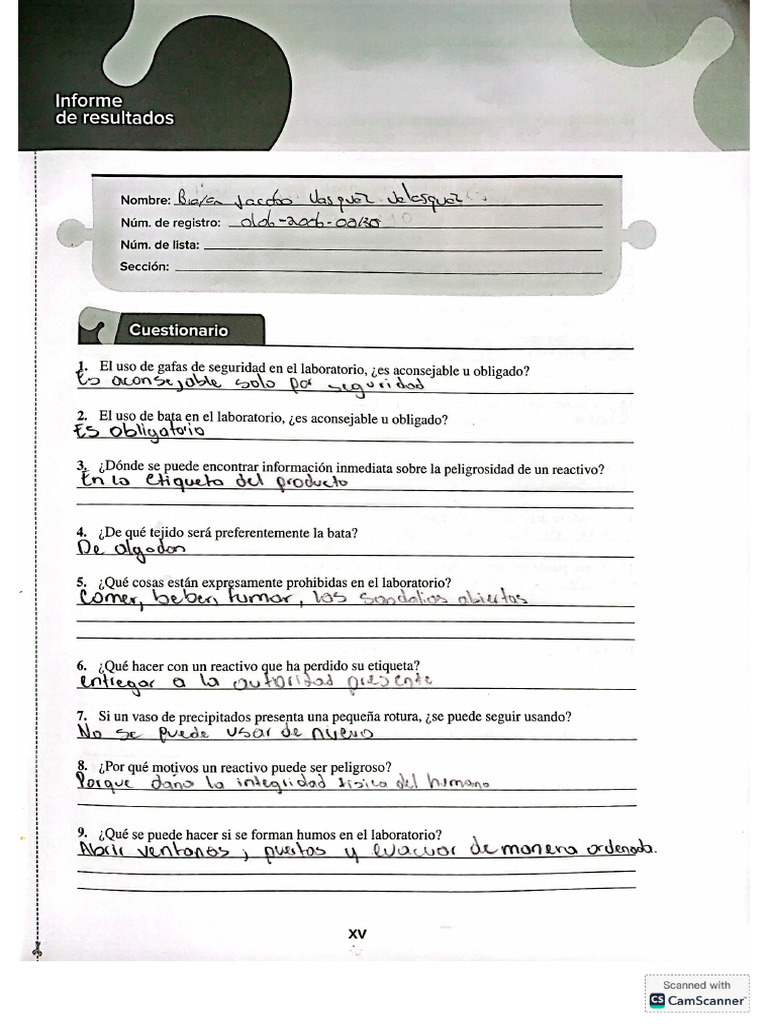 Tarea Labquimica Brayan Vasquez | PDF