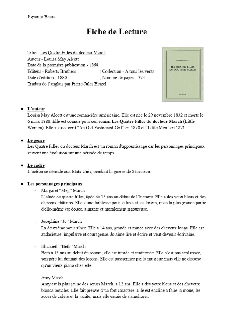 Fiche de Lecture | PDF