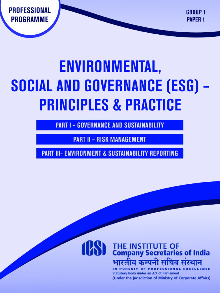 Environmental Social and Governance Esg Principles Practice | PDF