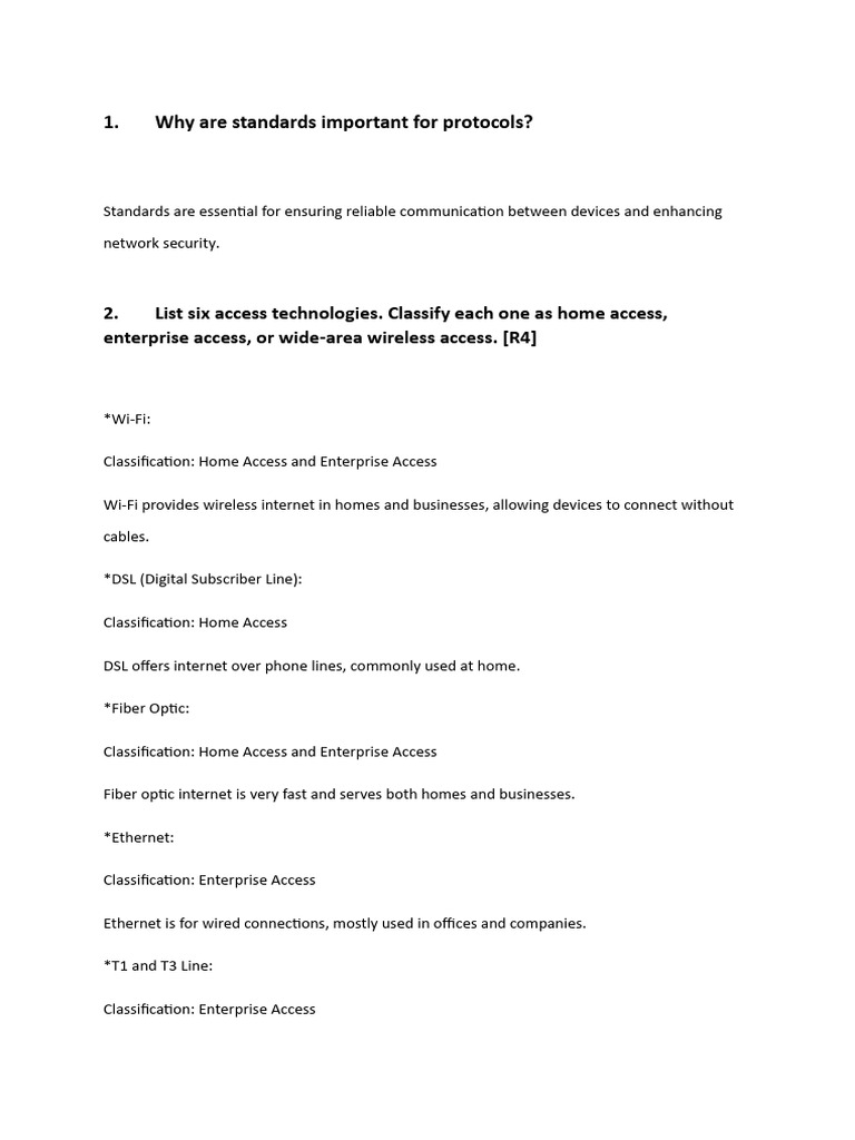 Computer Network and Internet A1 | PDF