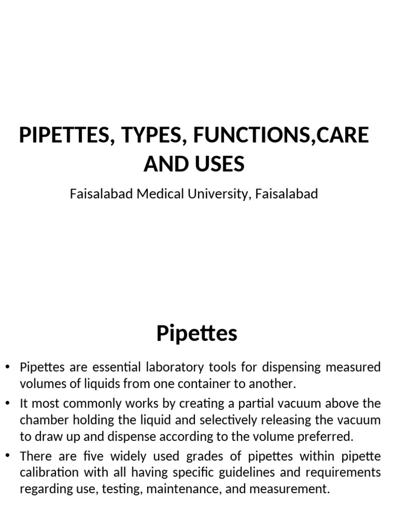 Pipette | PDF