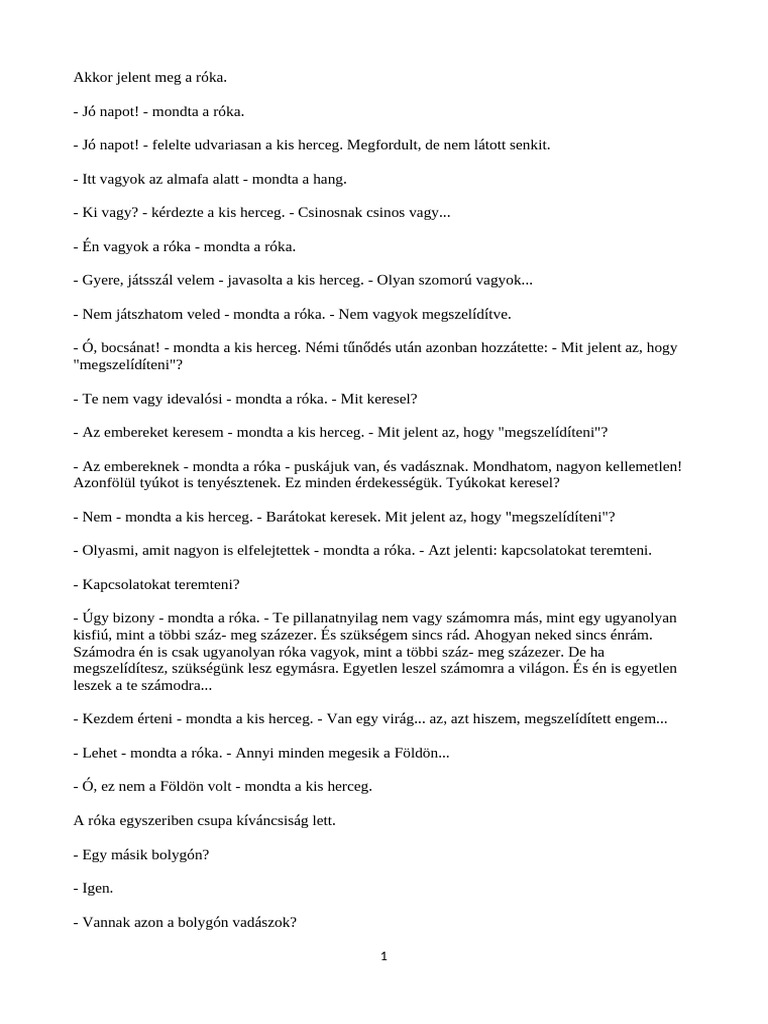 Akkor Jelent Meg A Róka | PDF