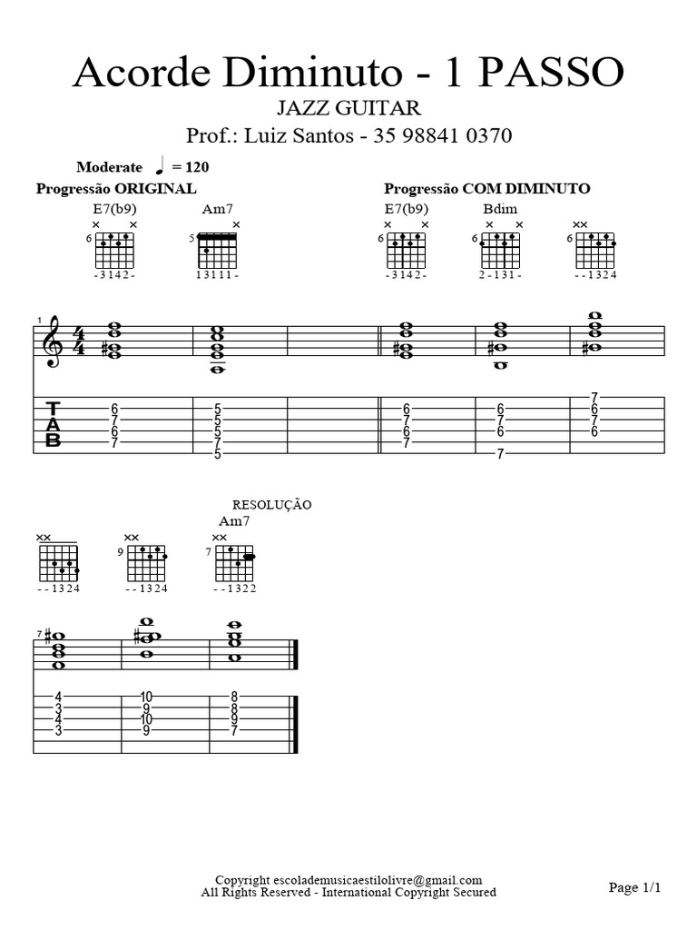 Acorde Diminuto - 1 PASSO | PDF