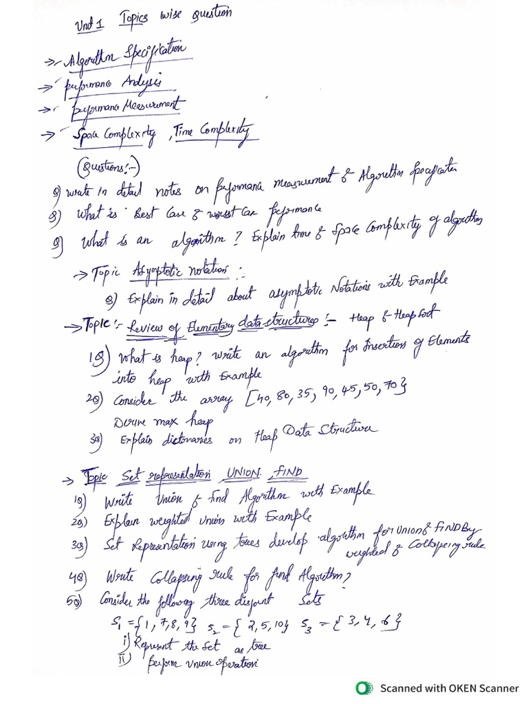 DAA I. T 6SEM IMP | PDF