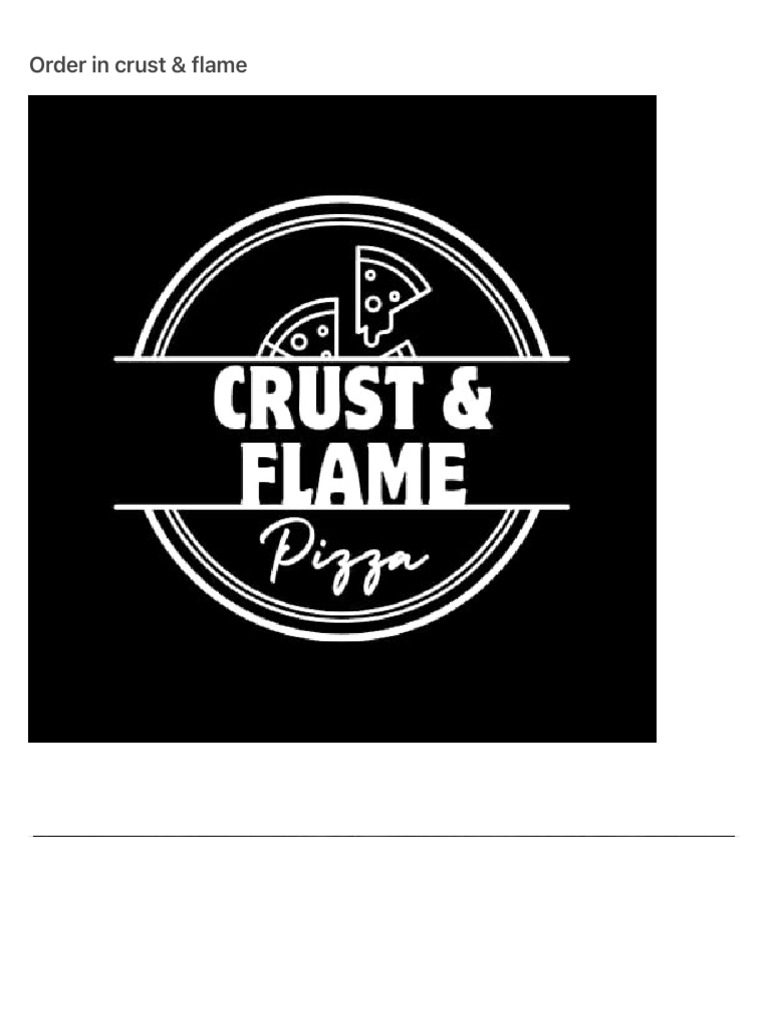 Order in Crust & Flame | PDF
