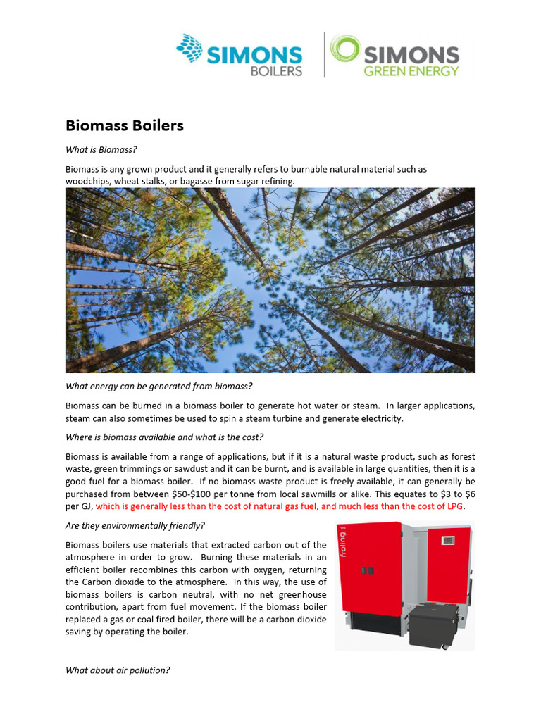 Biomass Boilers Paper Hot Water and Steam 1 | PDF | Boiler | Exhaust Gas