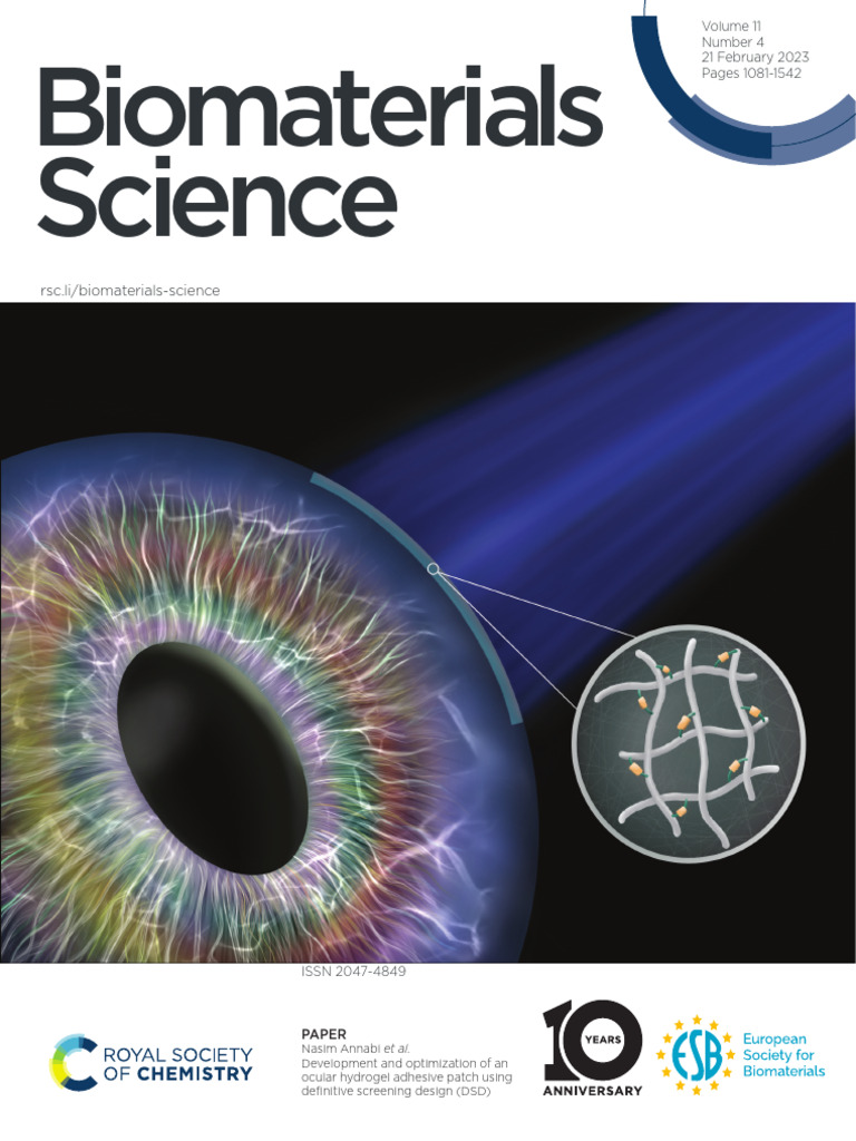 Development and Optimization of An Ocular Hydrogel Adhesive Patch Using ...