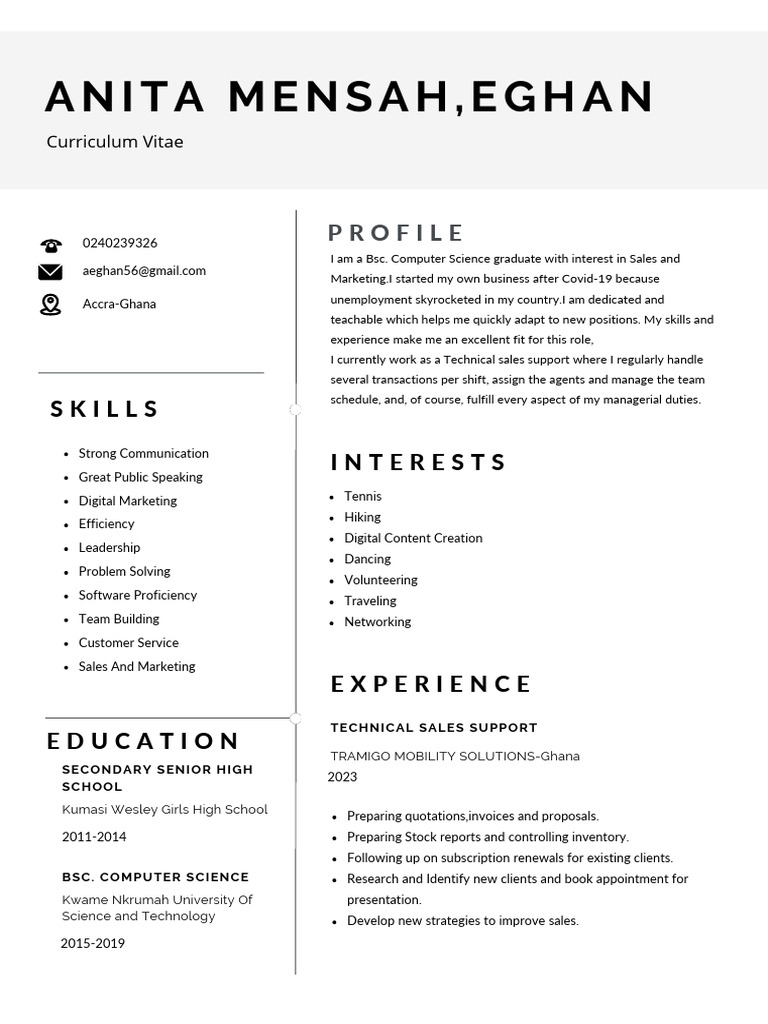 Anita Mensah-Eghan CV. | PDF