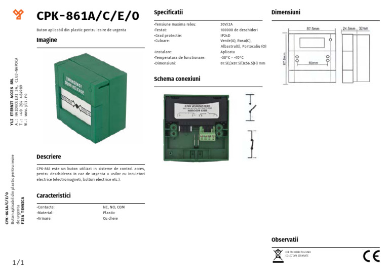 CPK 861a C e o - Fisa - Tehnica - 4 | PDF