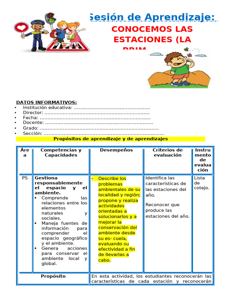 Características de las Estaciones del Año | PDF | Temporada de ...