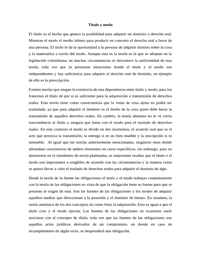 Título y Modo | PDF