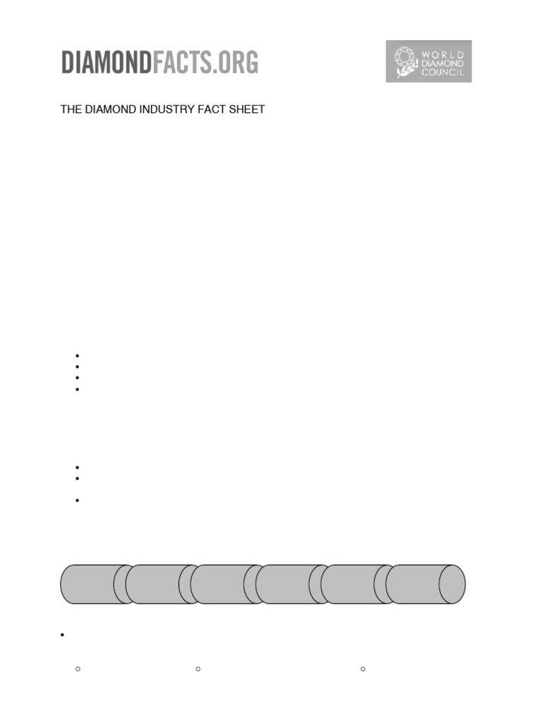 Diamond Industry Fact Sheet | PDF | Diamond | Mining